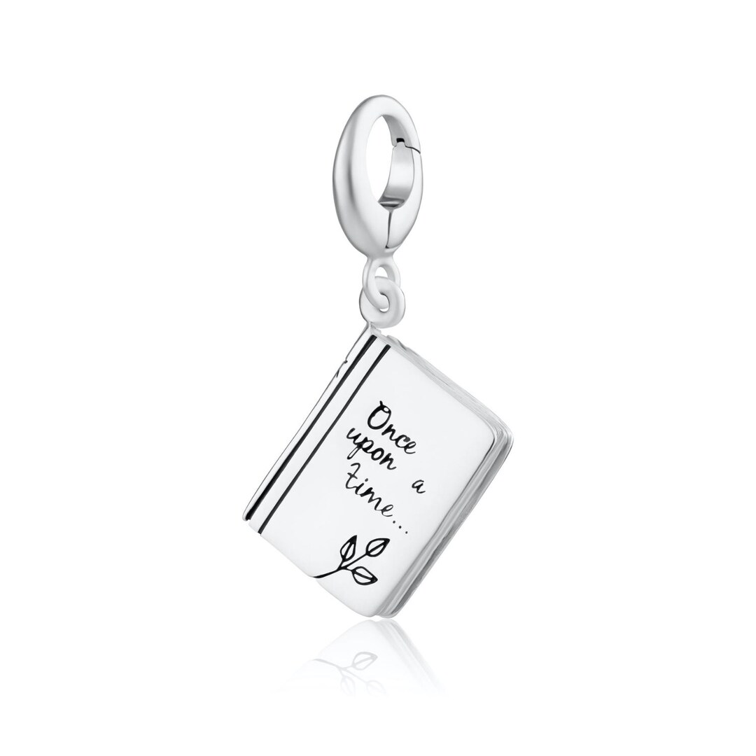 Sterling Silver Story Book Charm, Fairy Tale Charm, Story Book Pendant ...