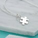 Sterling Silver Jigsaw Charm Necklace Puzzle Necklace Jigsaw - Etsy