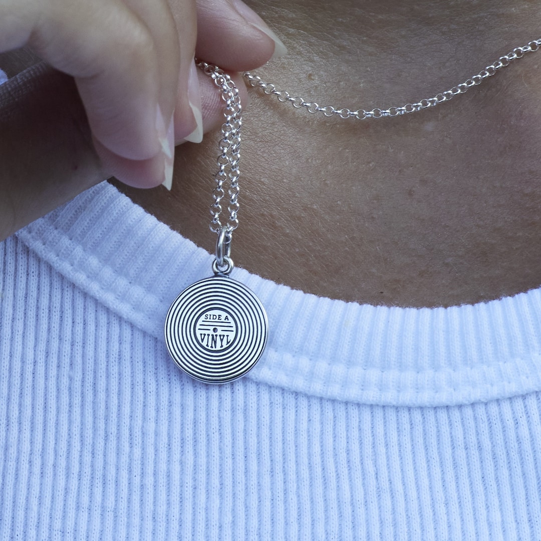 Vinyl Record Necklace, Vinyl Record Pendant Necklace, Vinyl Record ...
