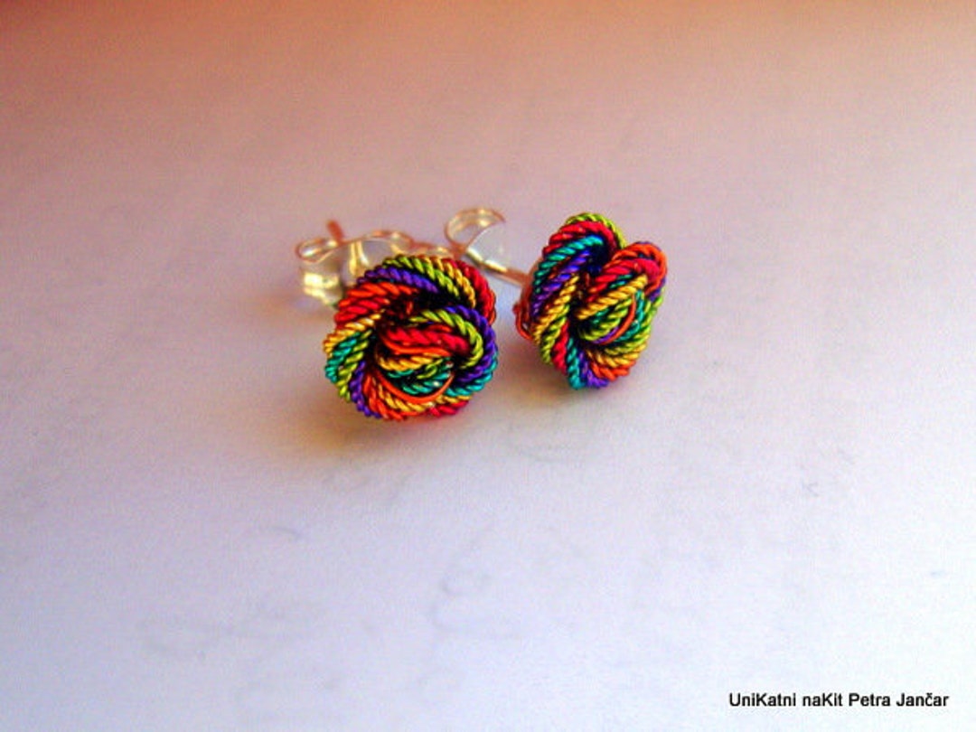 Clous mignons Boucles doreilles Rainbow Post Clous - Etsy France