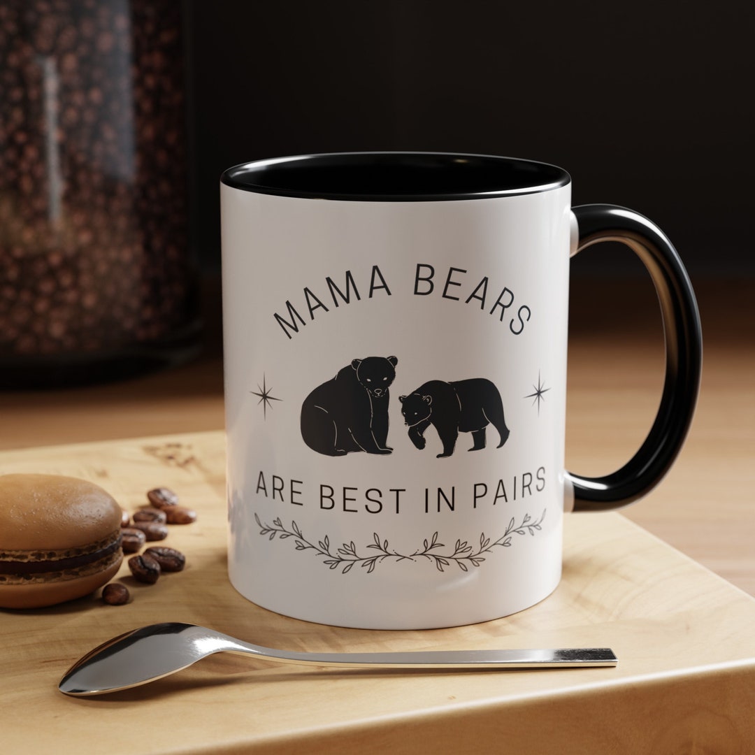 LGBTQ Moms "mama Bears Are Best in Pairs" Accent Coffee Mug, 11oz ...