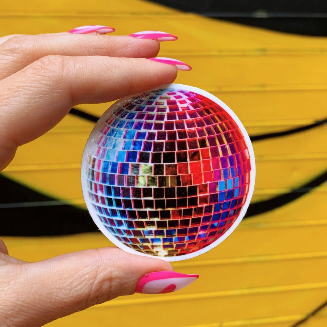 Disco Ball Sticker | 70's Retro Vinyl Die Cut Sticker - Etsy