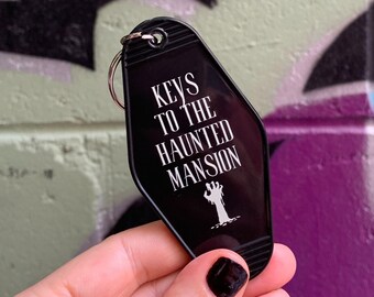 Keys to My Haunted Mansion Vintage Motel Style Keychain - Etsy