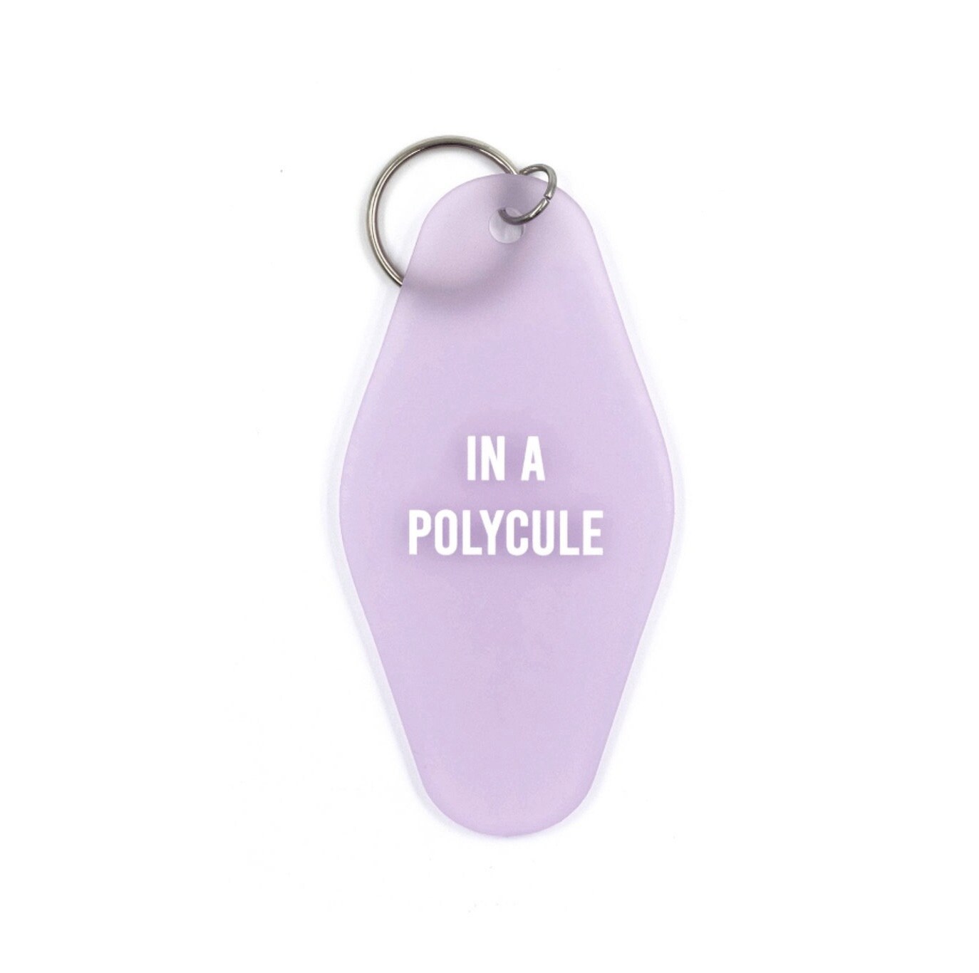 In a Polycule Motel Style Keychain in Translucent Lilac - Etsy