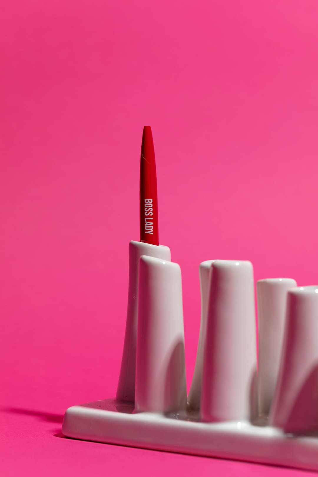 Boss Lady Pen in Cherry Red Gold Accents Unisex Refillable Clic ...