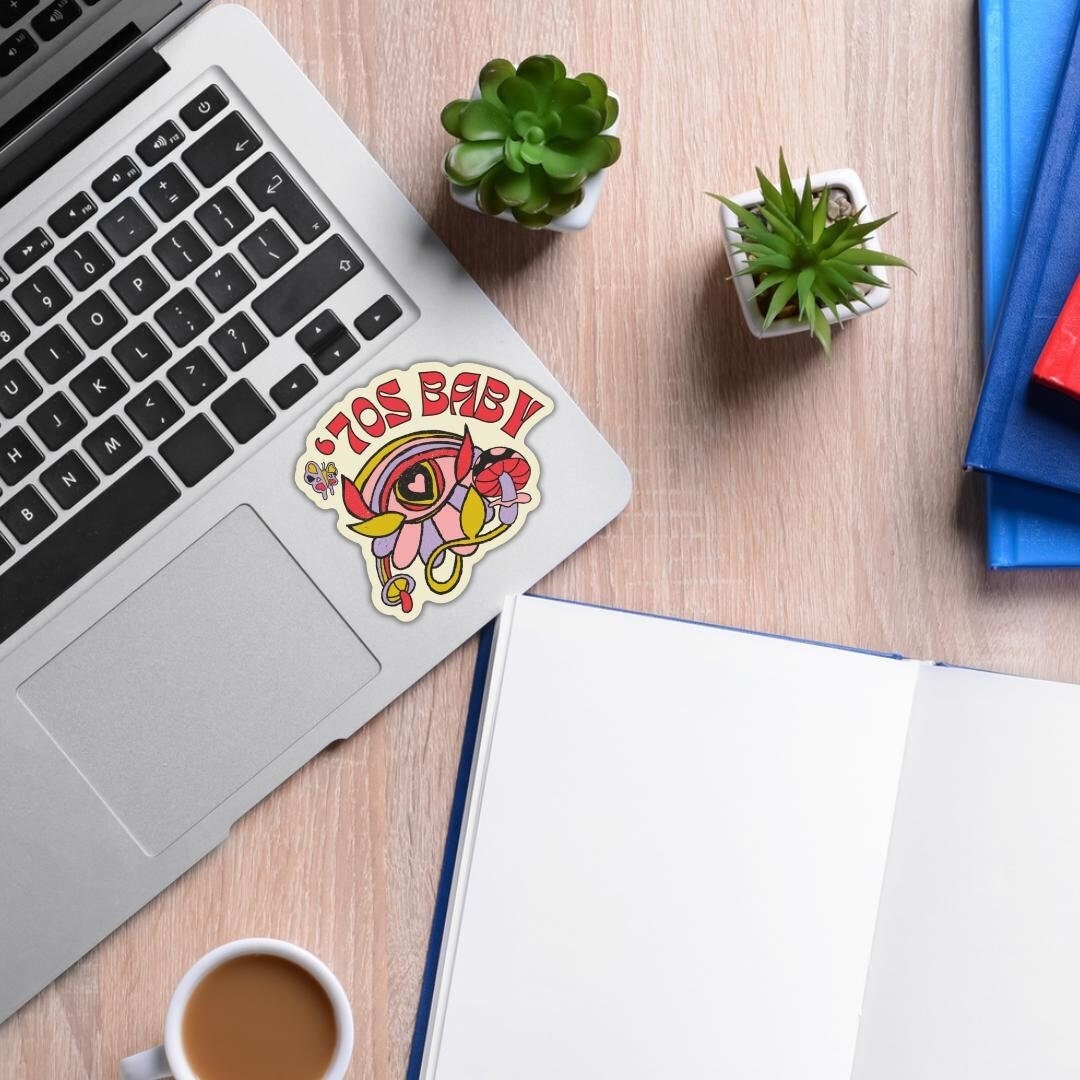 70's Baby Retro Vinyl Die Cut Sticker Generation X Millennial Gen X ...