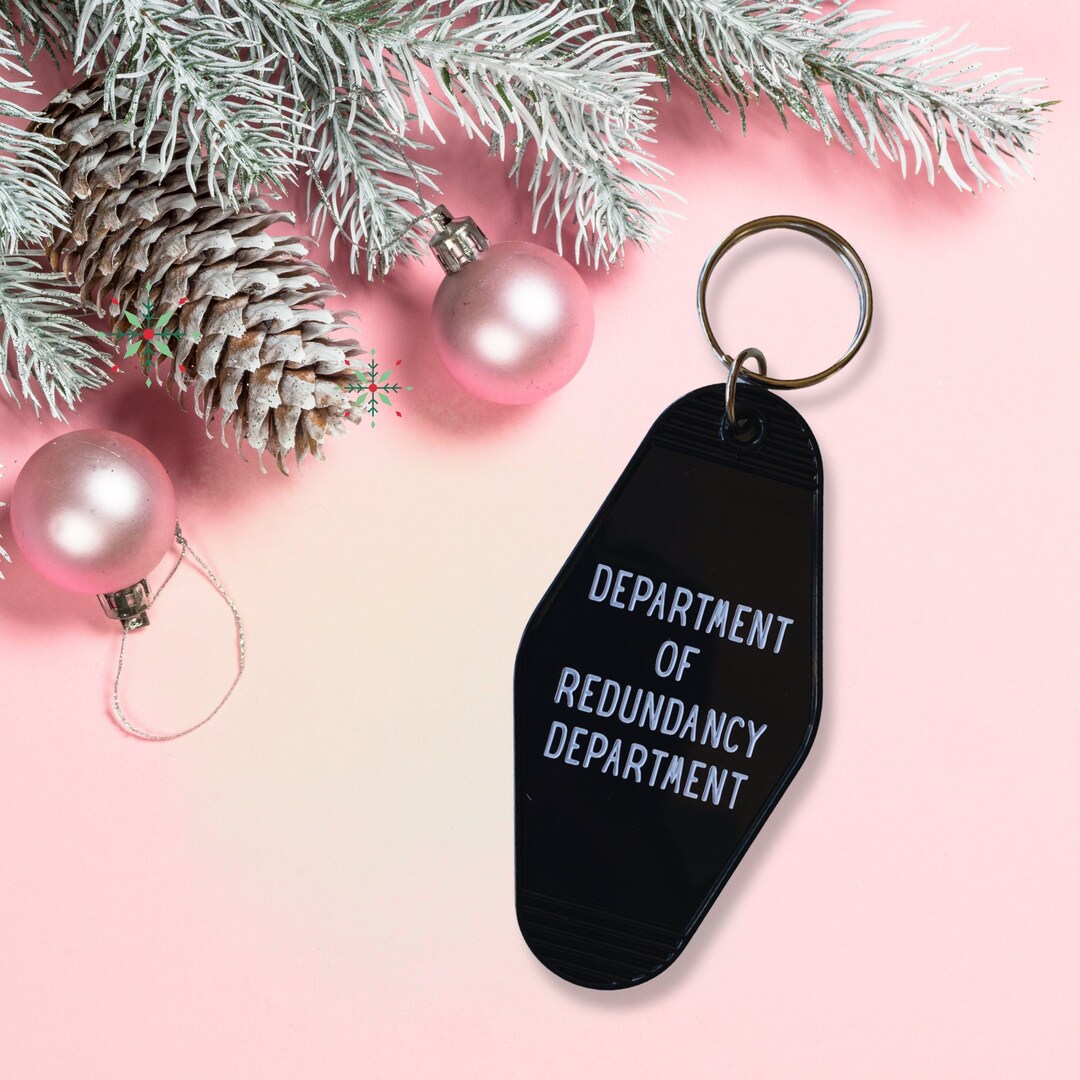 Department of Redundancy Department Motel Style Keychain in - Etsy