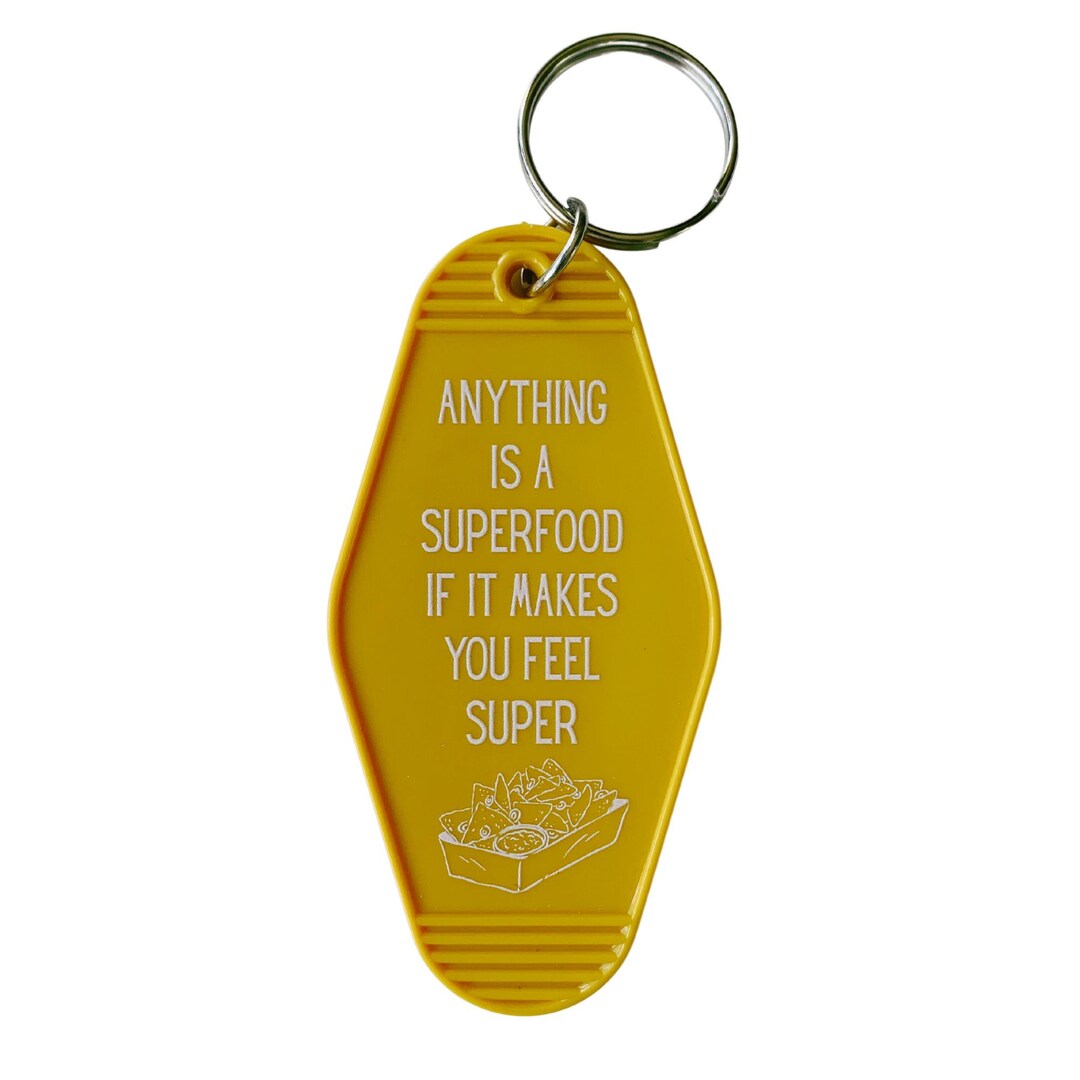 Body Positivity Nachos Motel Style Keychain in Queso Gold - Etsy