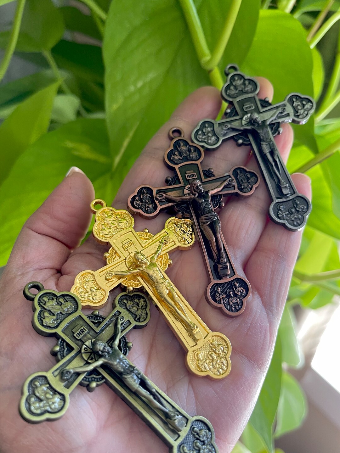 Extra Large Apostles Crucifix: Vintage Style Rosary Pendant (3 Inch) - Etsy