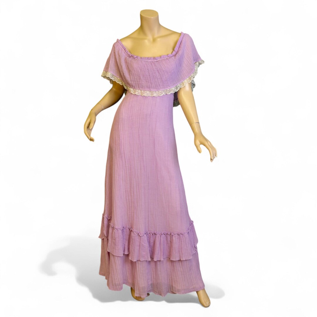 Vintage 70s Lavender Maxi Dress by Camela of California - Etsy