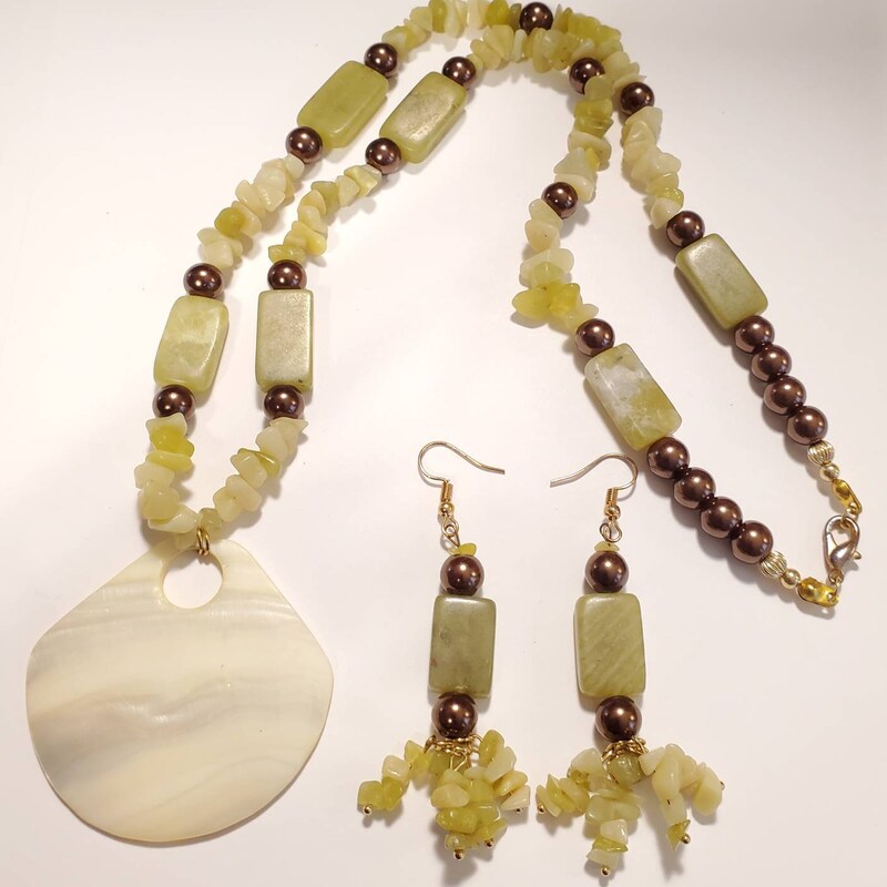 Olive Shell Pendant - Etsy