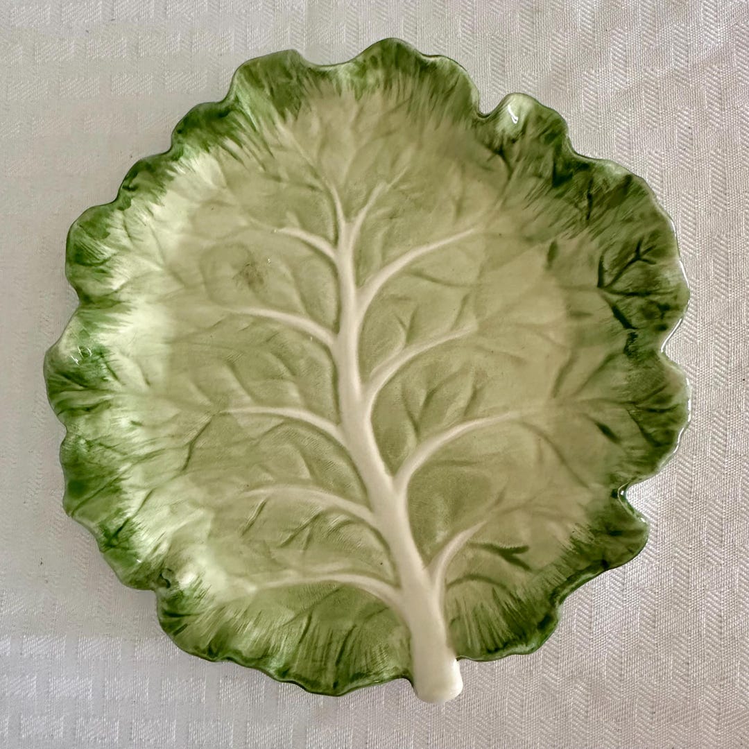 Vintage Fitz and Floyd Cabbage Leaf Dish - Etsy