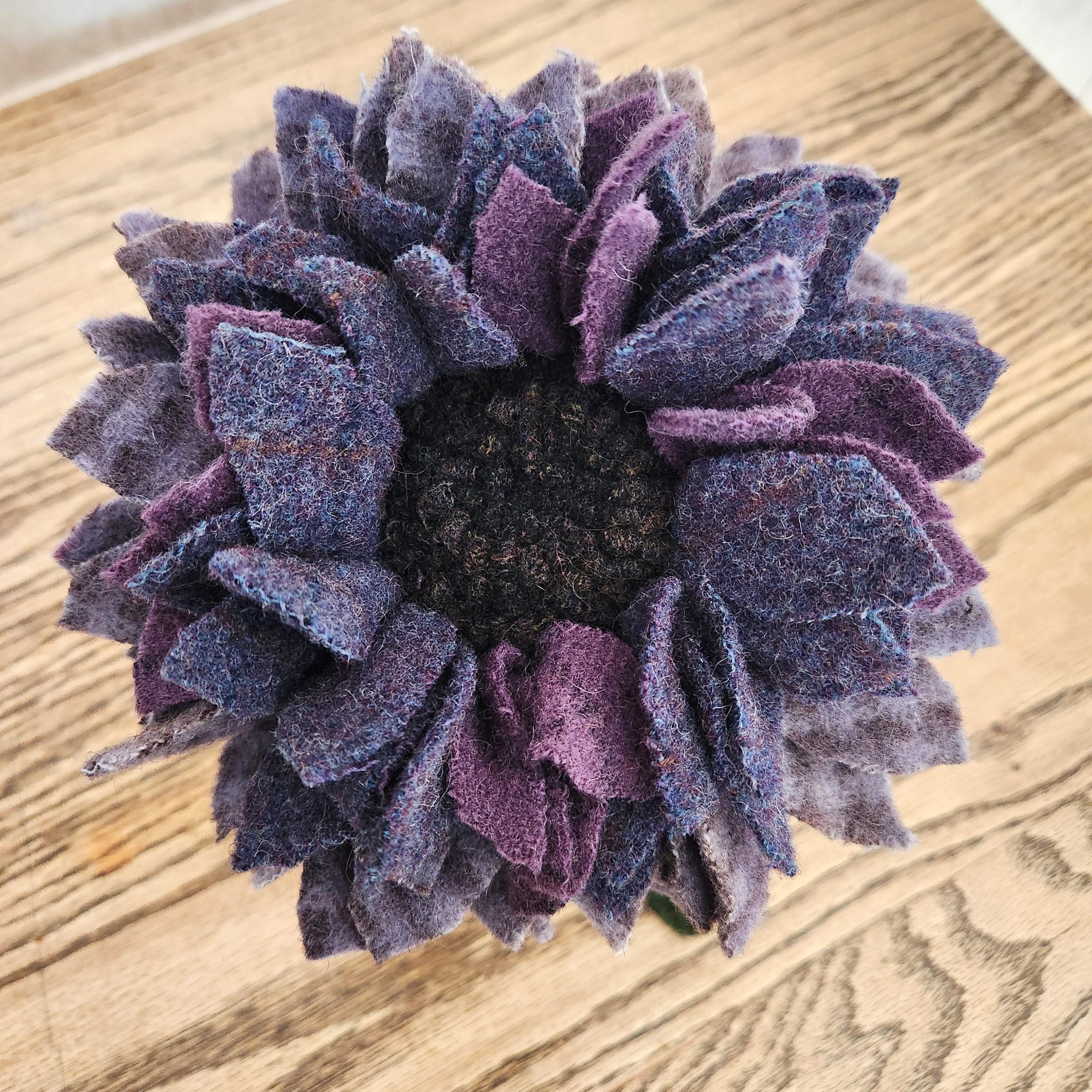 Proddy Flowers - Handmade Hooked Wool Flower on a Rustic Bedspring - Etsy