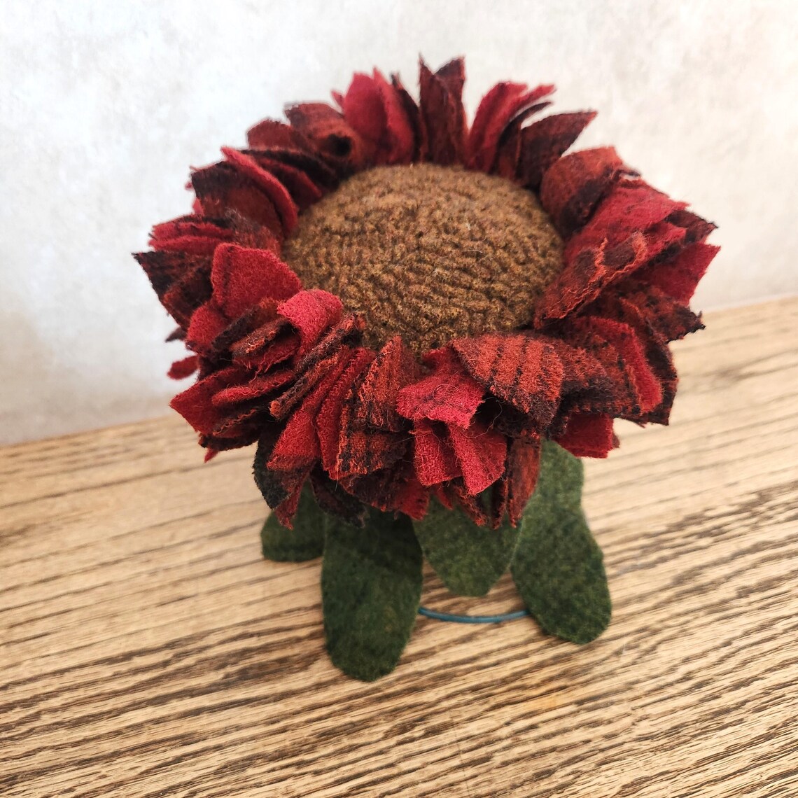 Proddy Flowers - Handmade Hooked Wool Flower on a Rustic Bedspring - Etsy