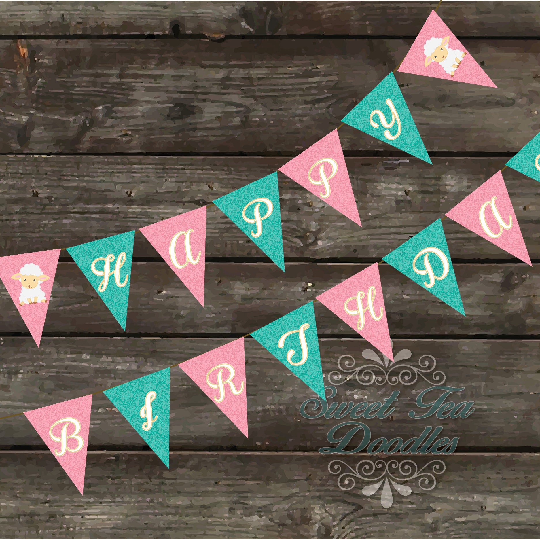 Mary Had a Little Lamb Printable Banner - Etsy