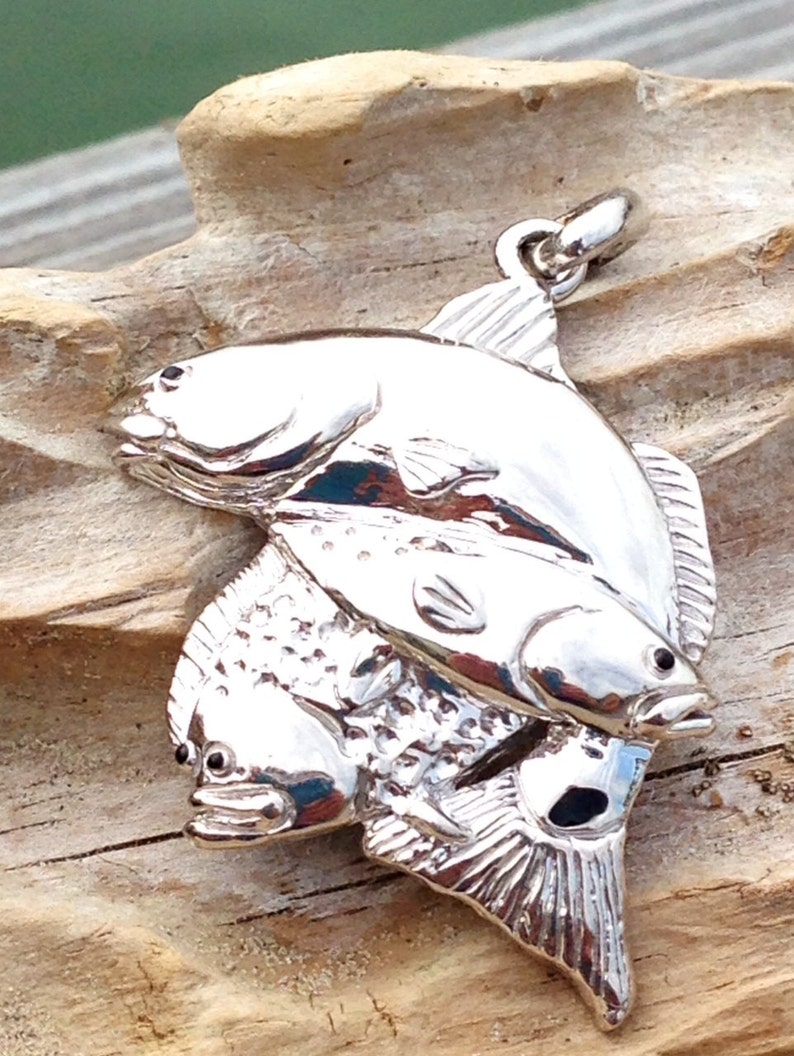 Sterling Silver Texas Slam Pendant (redfish, Speckle Trout and Flounder ...