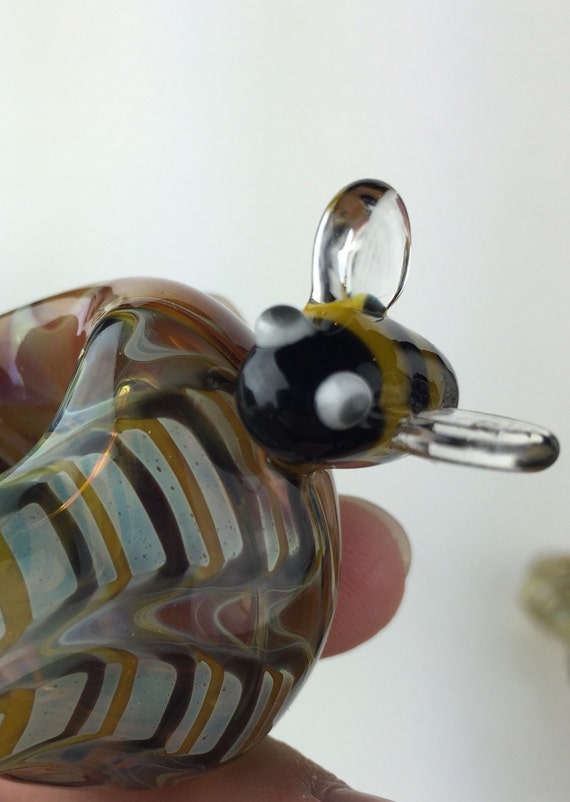 Glass Pipe Honey Bee Themed - Etsy