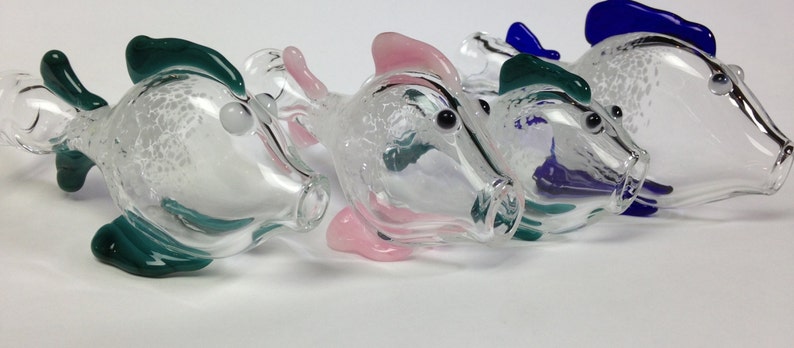Glass Pipe fish Chillum Black and White Other Fin Colors: - Etsy