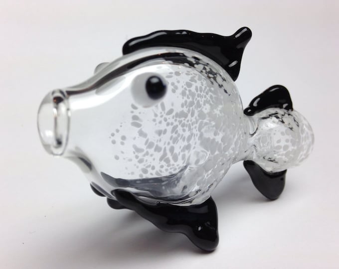 Glass Pipe fish Chillum Black and White Other Fin Colors: Teal, Cobalt ...