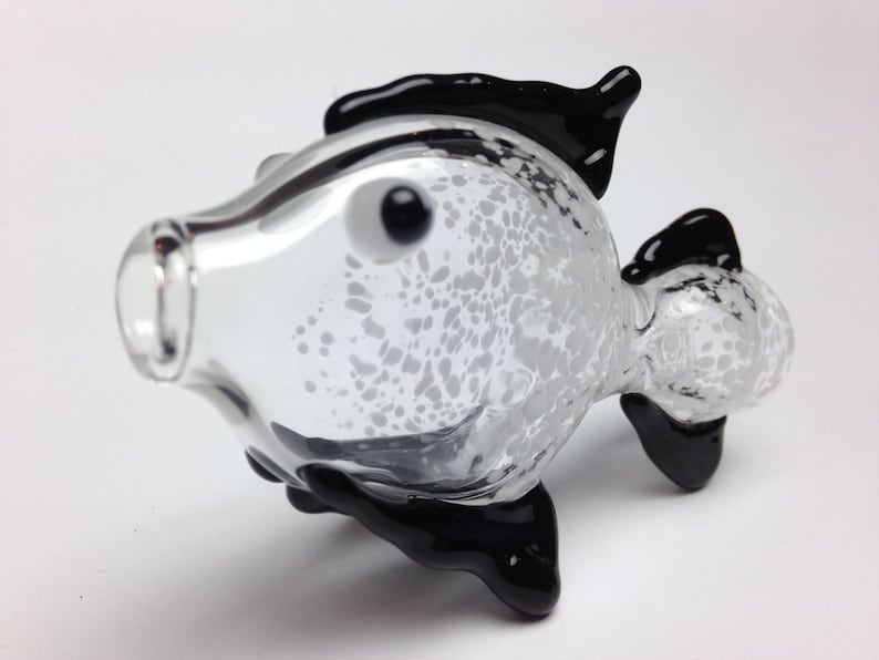 Glass Pipe fish Chillum Black and White Other Fin Colors: - Etsy