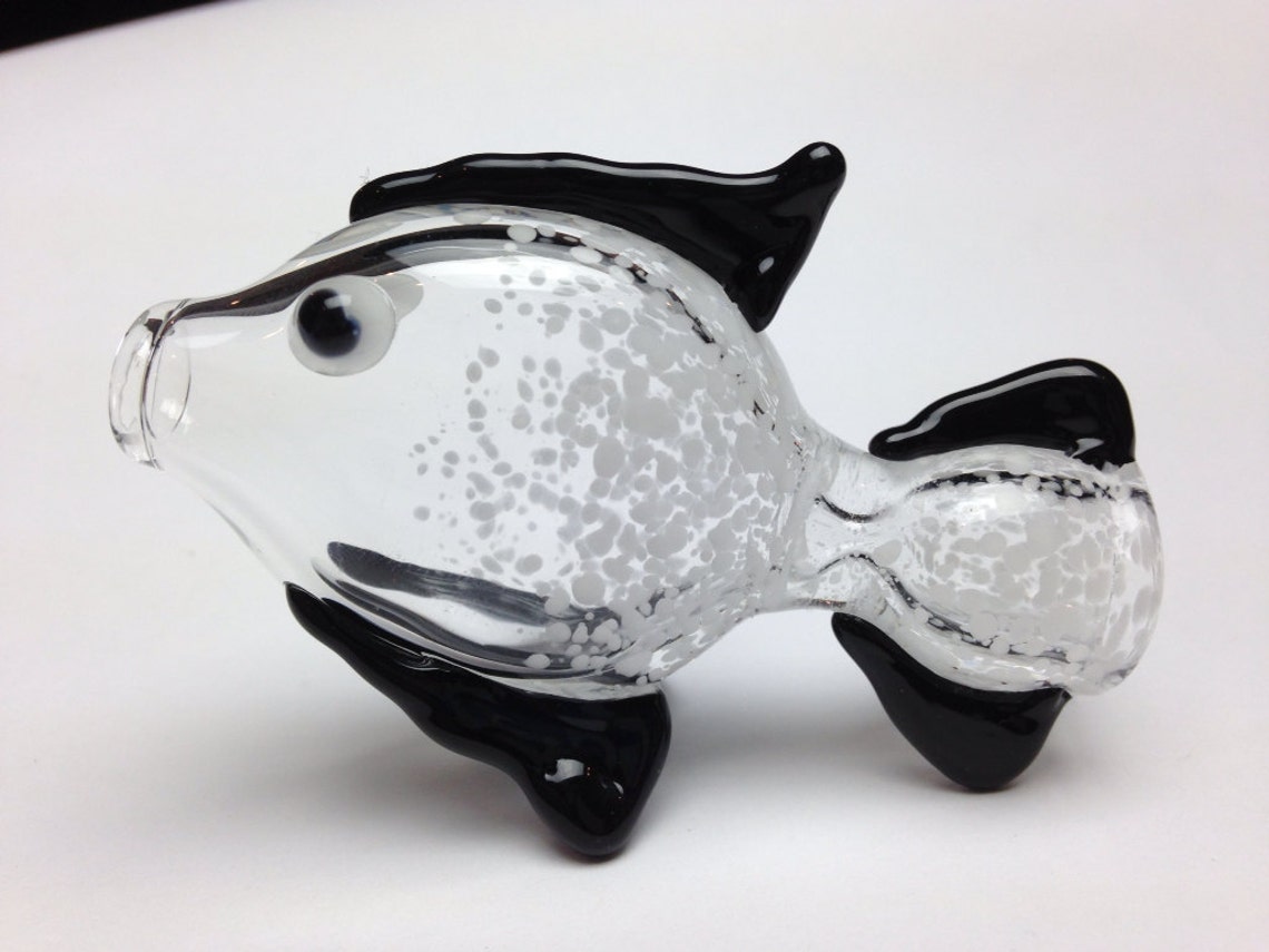 Glass Pipe fish Chillum Black and White Other Fin Colors: - Etsy
