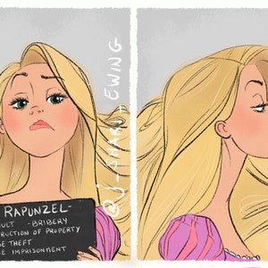 Princess Mugshots Rapunzel - Etsy