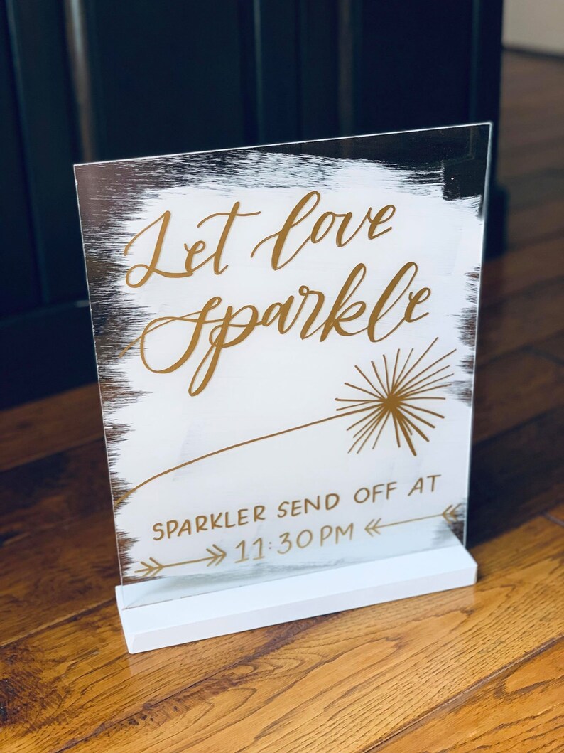NEW Sparkler send off sign sparkler send off acrylic sign | Etsy