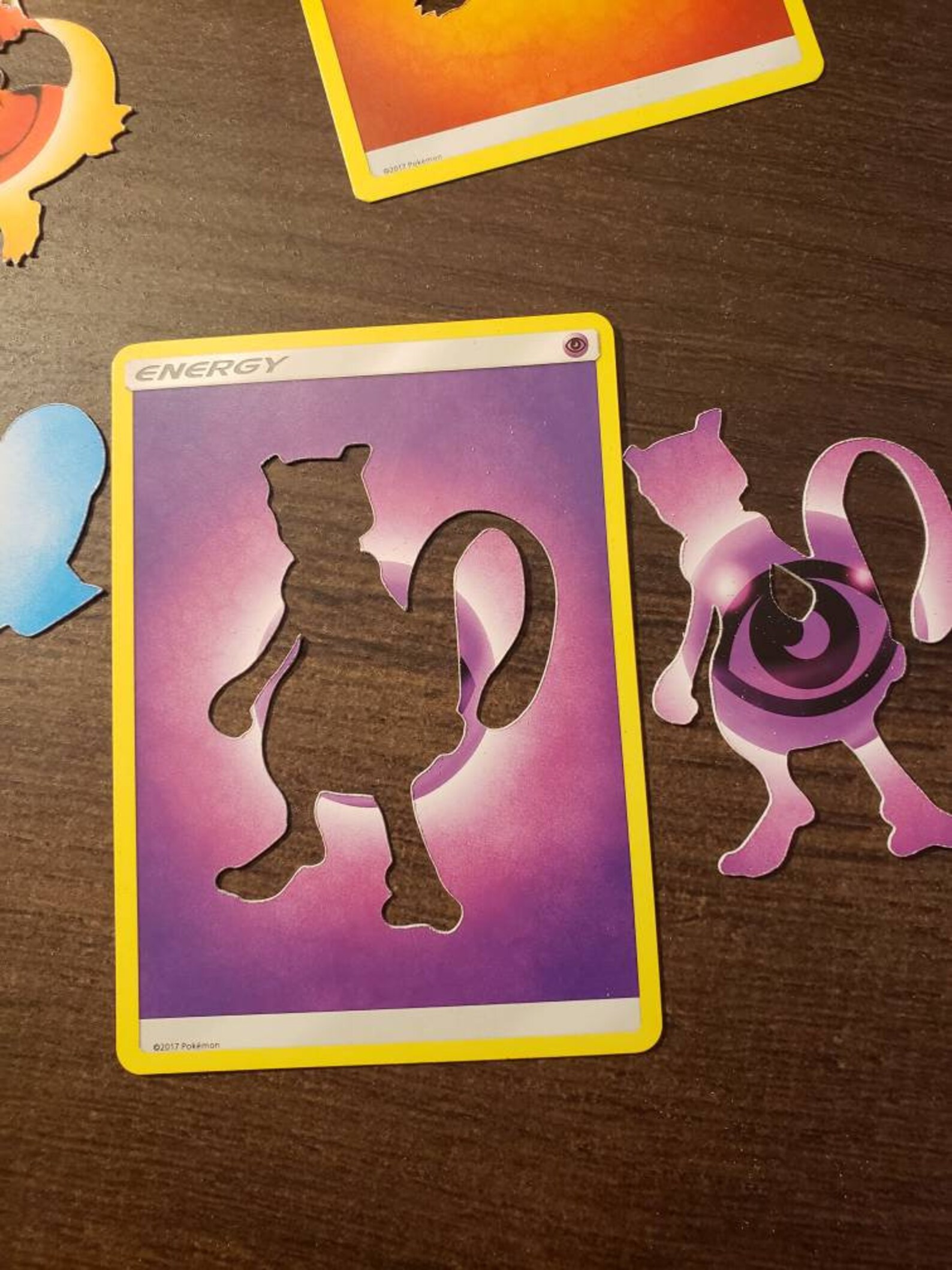 Pokémon Custom Card Cutout Energy Cards Charizard Pikachu | Etsy