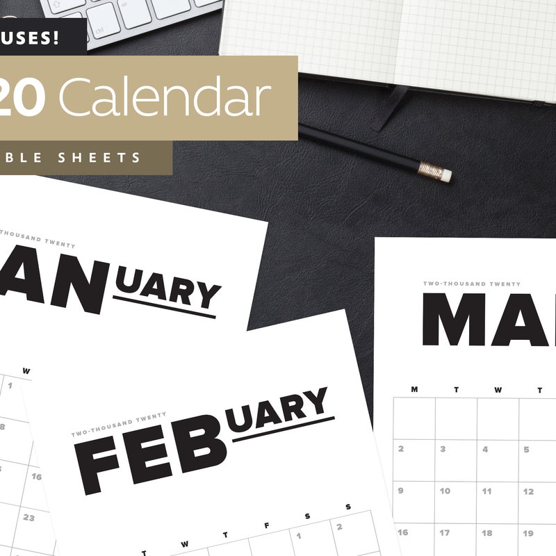 2020 Wall Calendar - Etsy