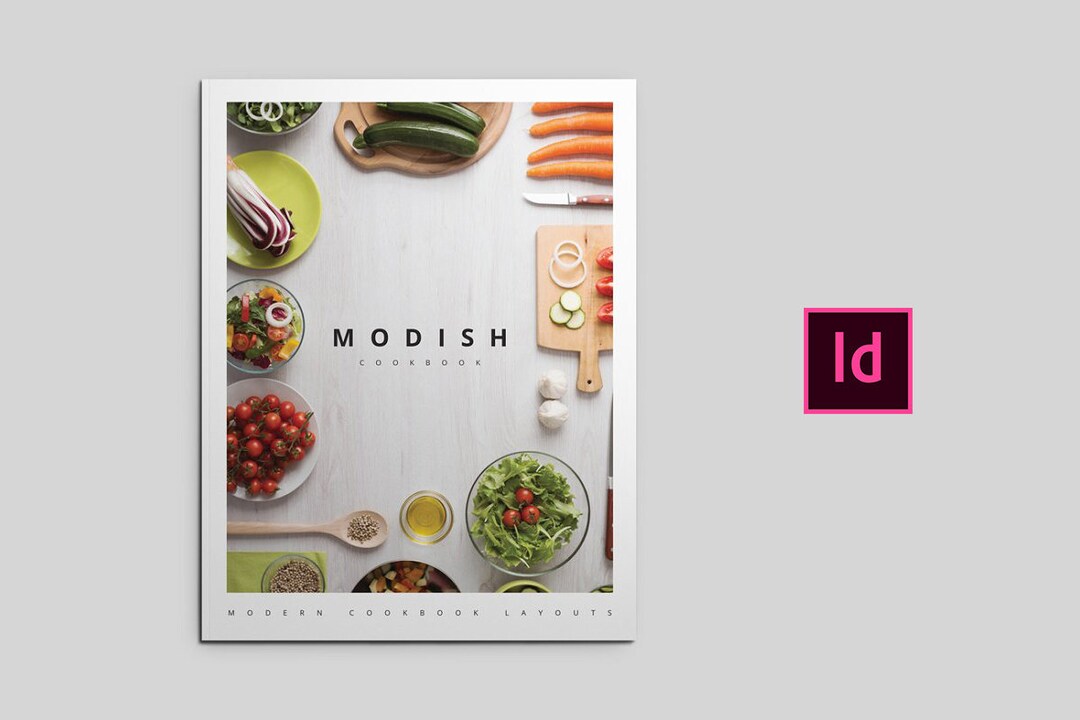 Modish - Modern Cookbook Indesign Template - Etsy