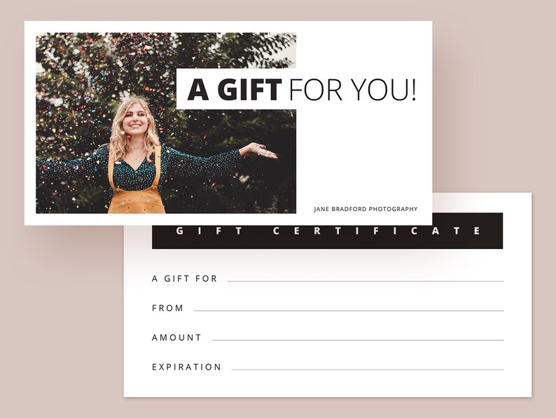 Photography Gift Card Template - Etsy