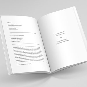 Full Book/novel Indesign Template - Etsy