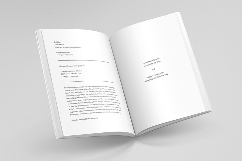 Full Book/novel Indesign Template - Etsy