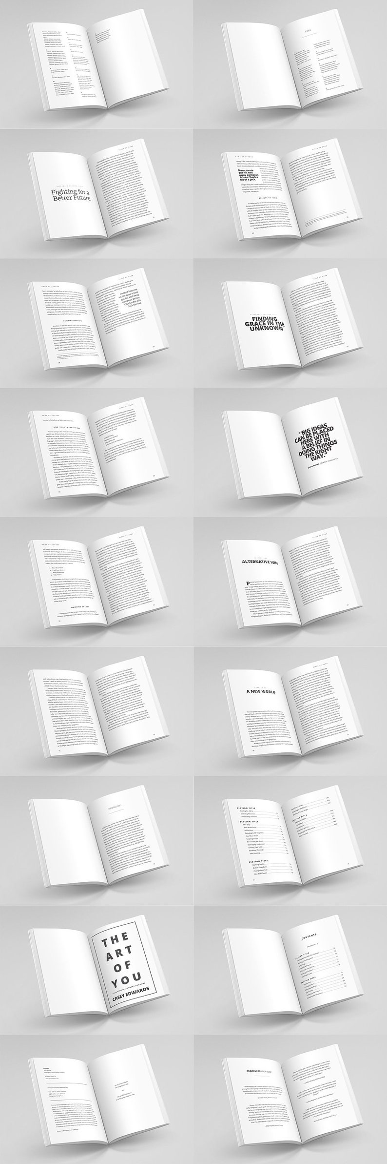 Full Book/novel Indesign Template - Etsy