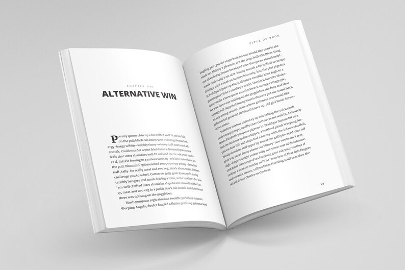 Full Book/novel Indesign Template - Etsy