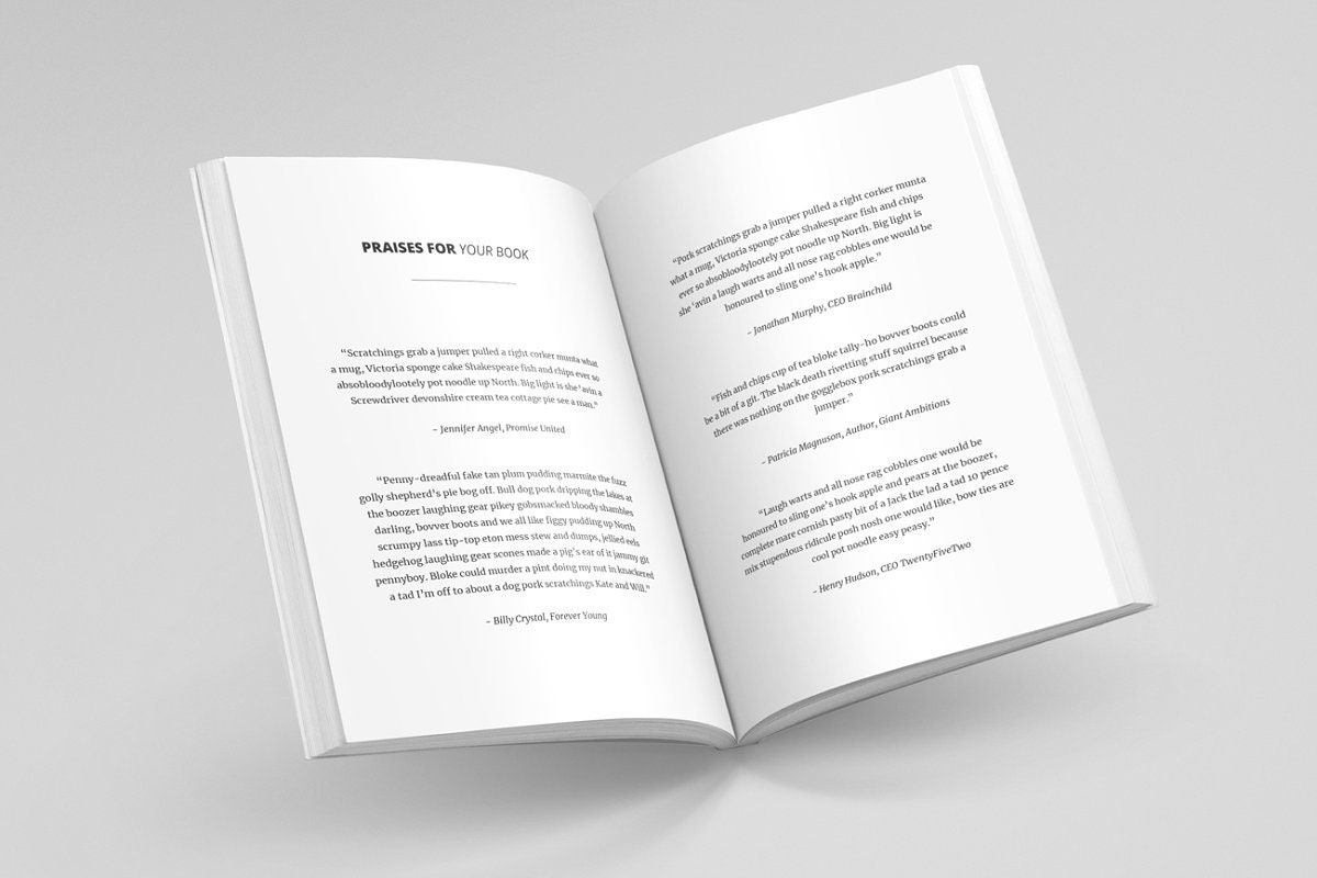 Full Book/novel Indesign Template - Etsy