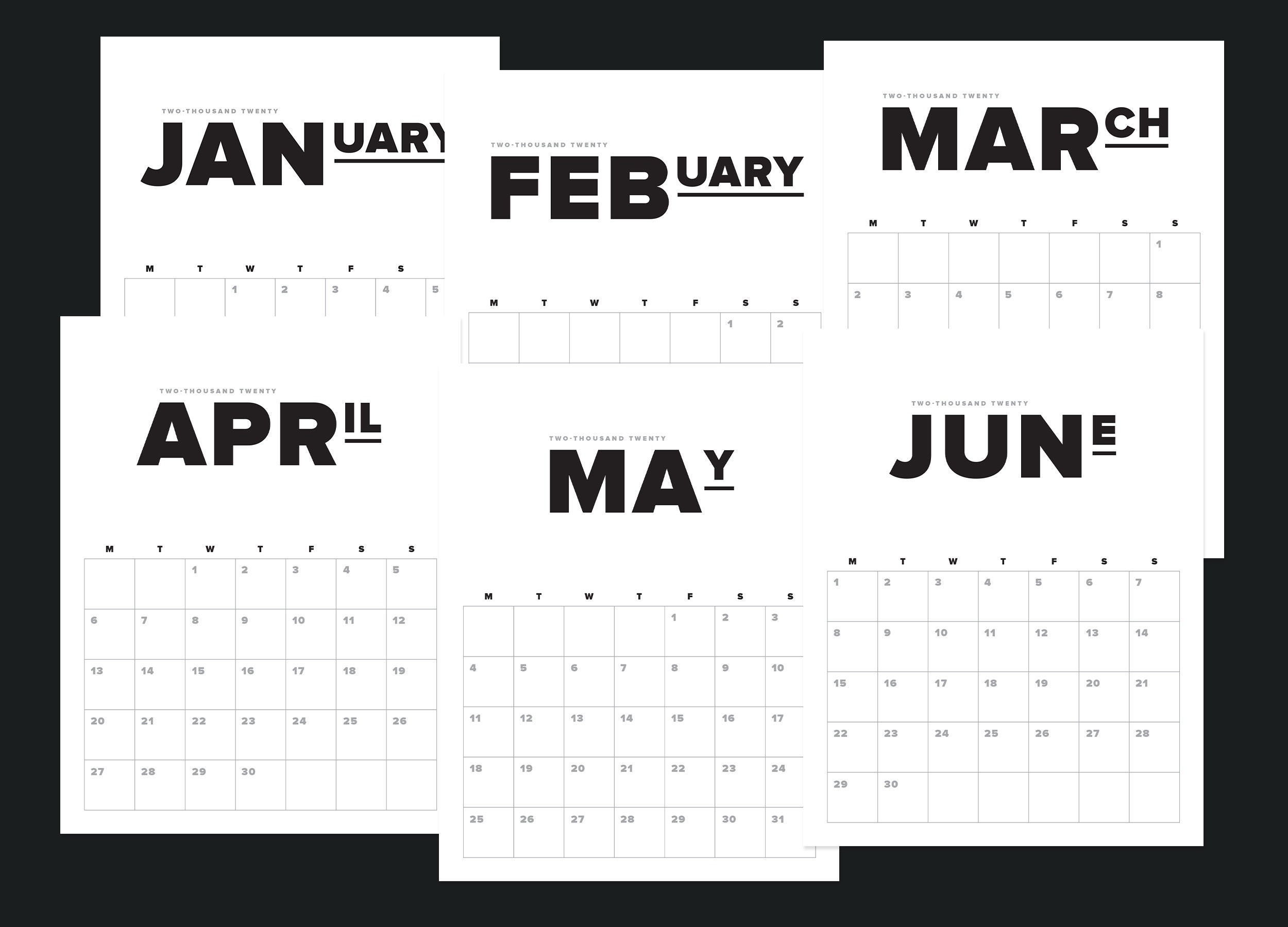 Modern Printable 2020 Calendar With Bonuses! - Etsy