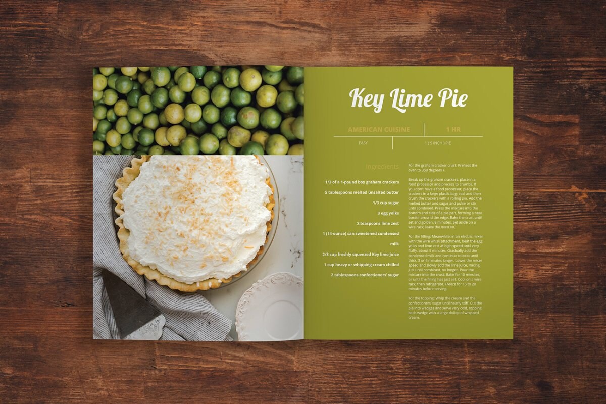 Modeno - A Modern Cookbook Template - Etsy