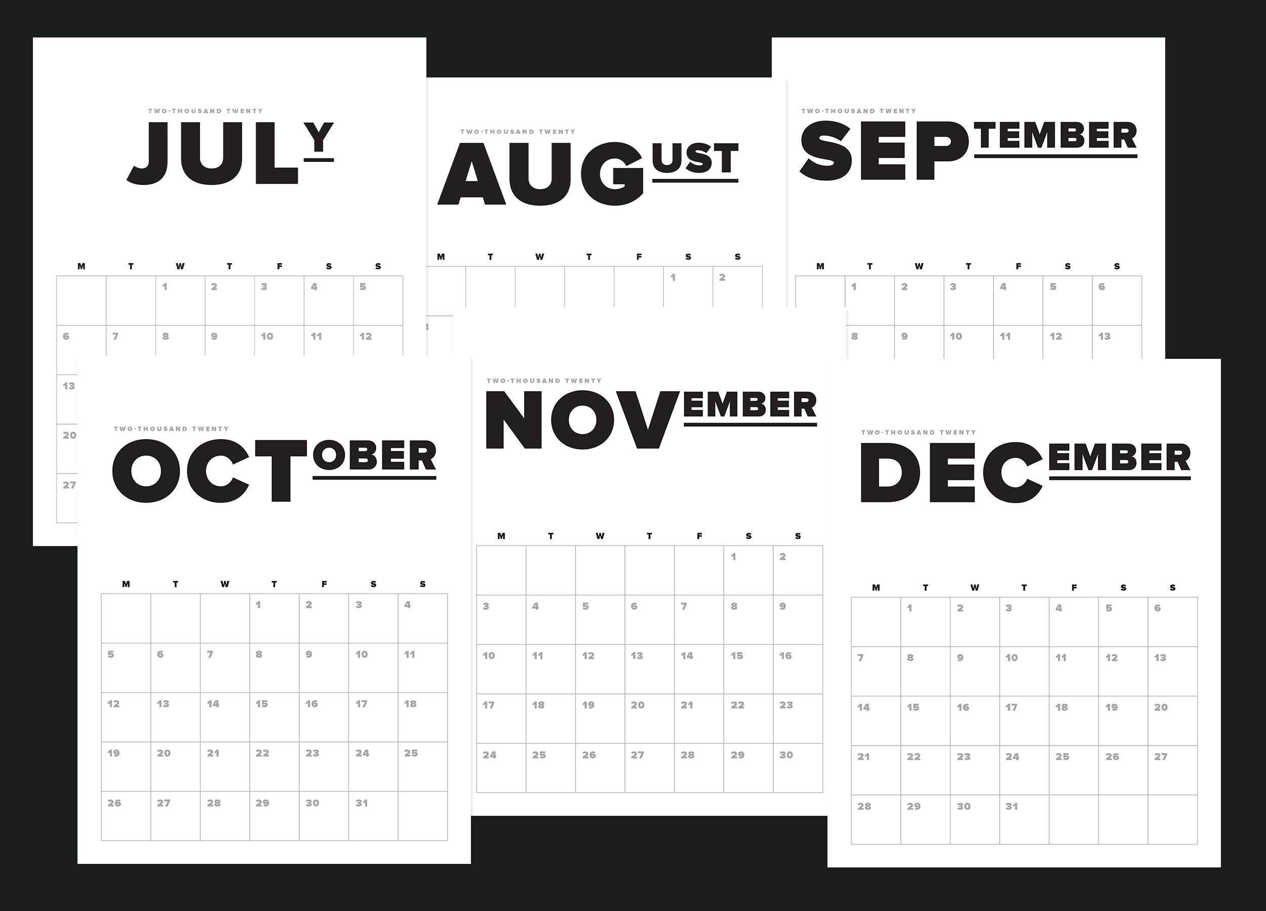 Modern Printable 2020 Calendar With Bonuses! - Etsy
