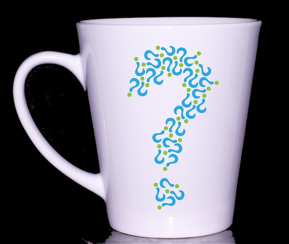 Question Mark Question Mark Personalized Coffee Mugs Latte - Etsy Denmark