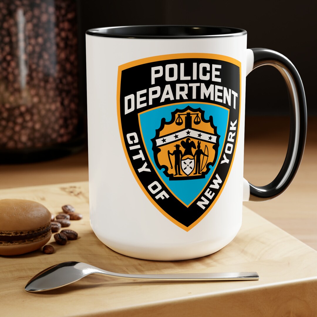 NYPD New York Police Department Logo Coffee Mug Double Sided Black ...