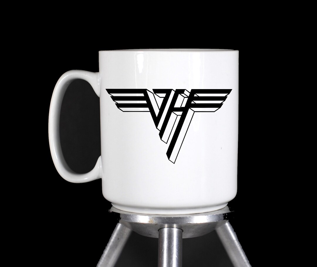 Van Halen Fandom Thermal Printed Large White Ceramic Coffee Mugs, Shot ...