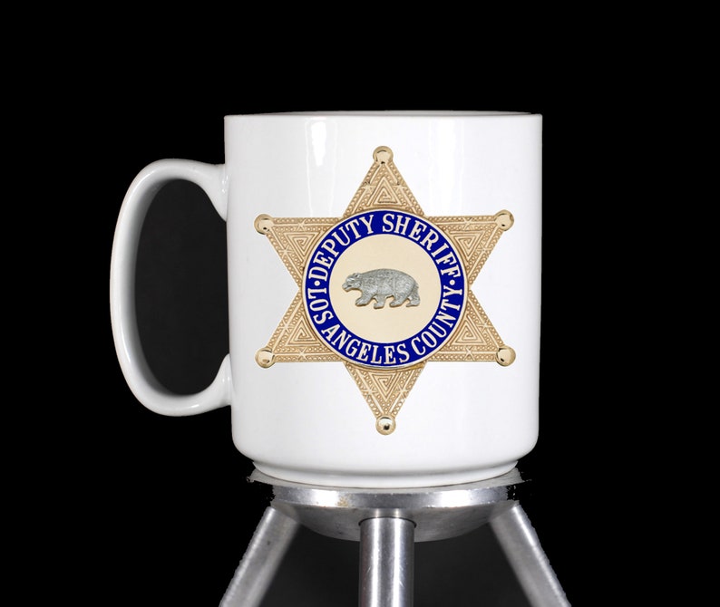 Los Angeles Deputy Sheriff Badge Personalized Coffee Mugs and - Etsy
