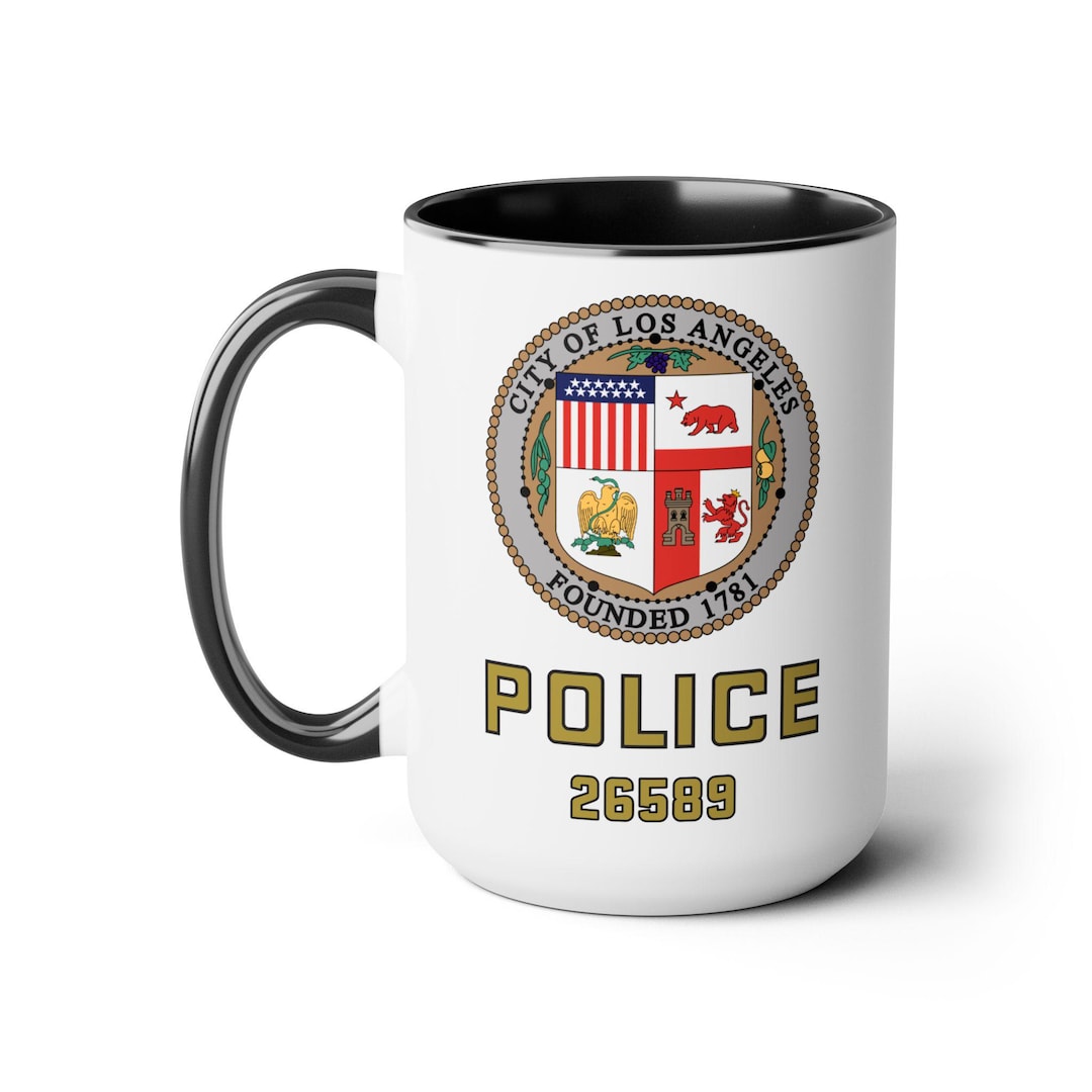 LAPD Door Seal W/ Personalized Shop Number Coffee Mug - Personalized ...