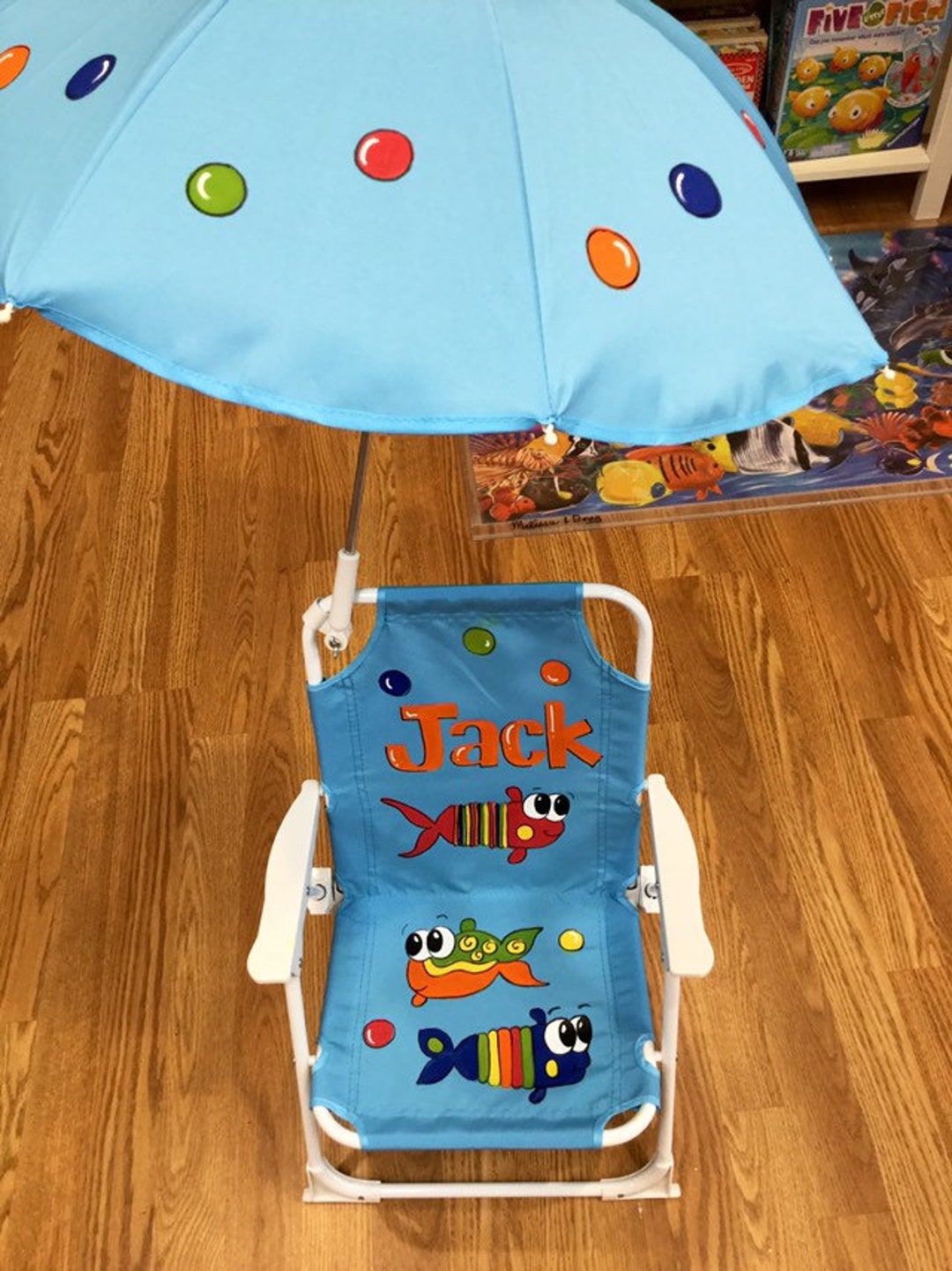 Baby Beach Chair With Funky Fish Design - Personalized - Etsy