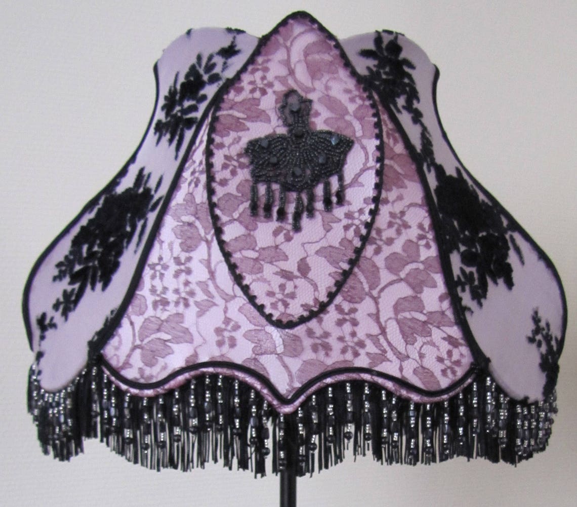 American Style Victorian Stretch Fabric Lamp - Etsy