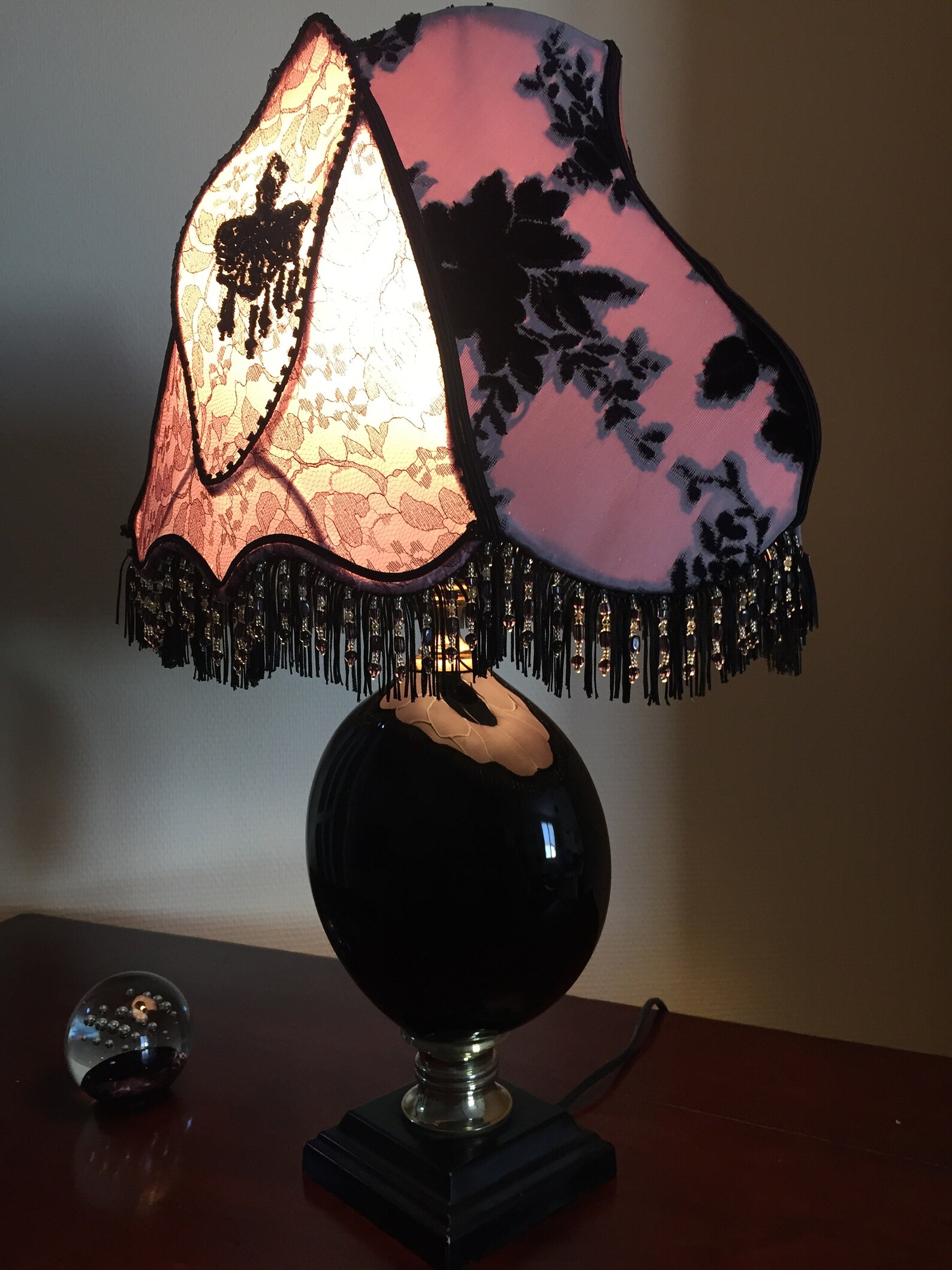 American Style Victorian Stretch Fabric Lamp - Etsy