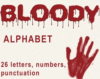 Bloody letters | Etsy