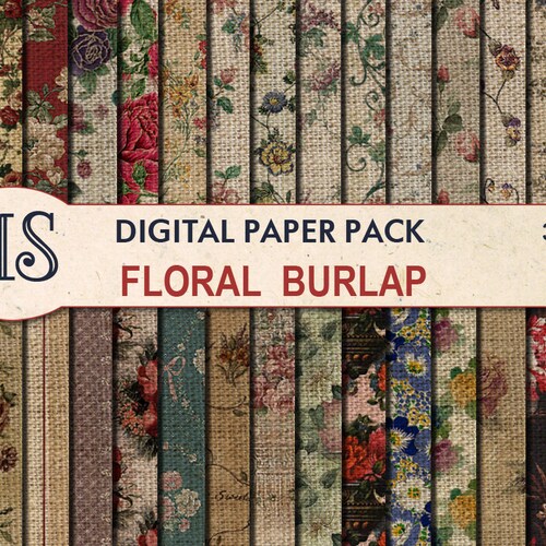 VINTAGE FLORAL Scrapbooking Paper Supply Printable Collage | Etsy