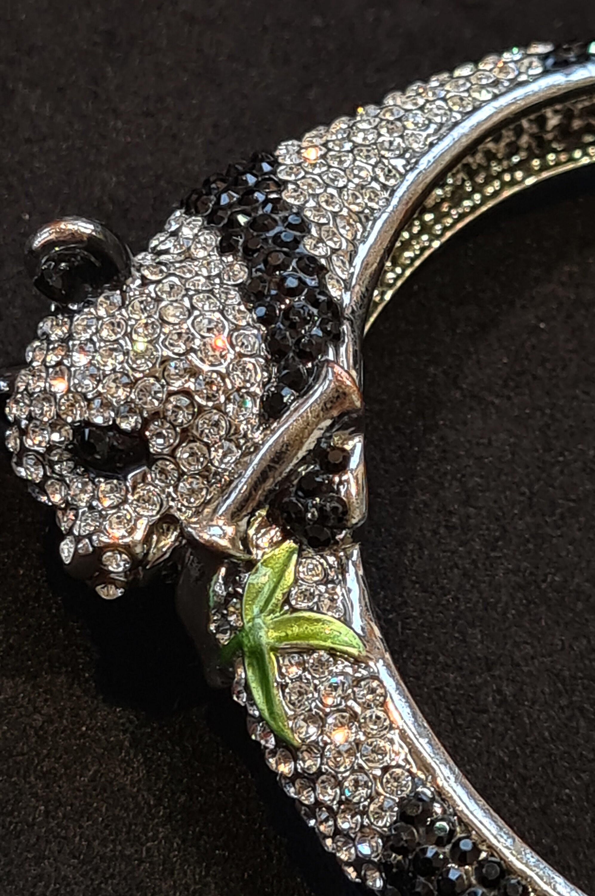 Butler and Wilson Panda and Bamboo Shoots Hinged Bangle. 1990's V132 ...